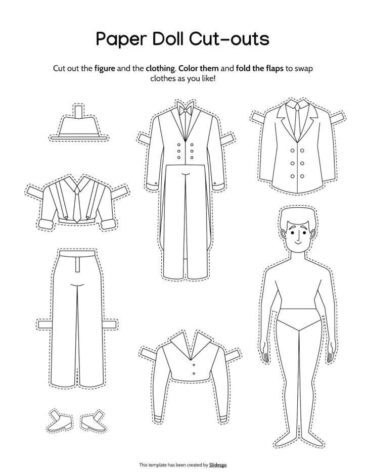 Paper Doll Cut-outs Template