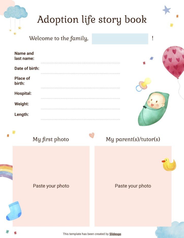 Adoption Life Story Book Presentation