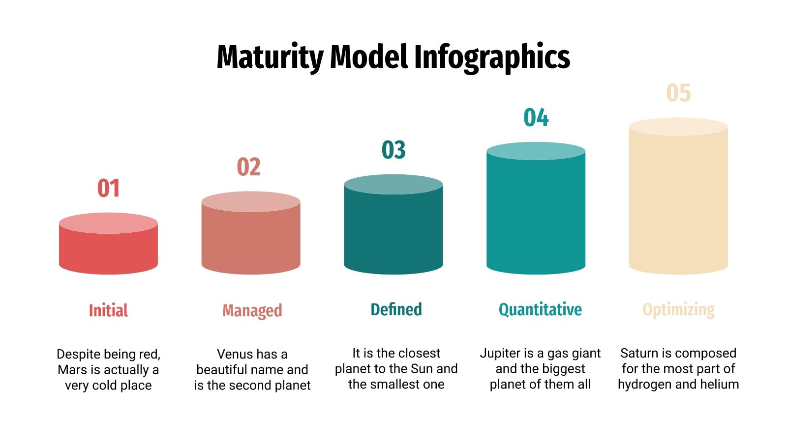 Maturity Model Infographics for Google Slides and PowerPoint