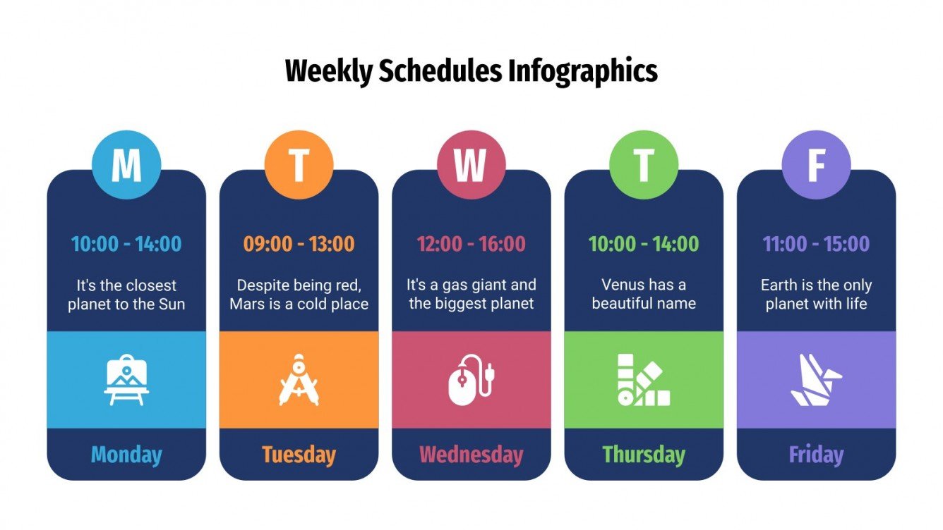 Weekly Schedules Infographics | Google Slides & PowerPoint