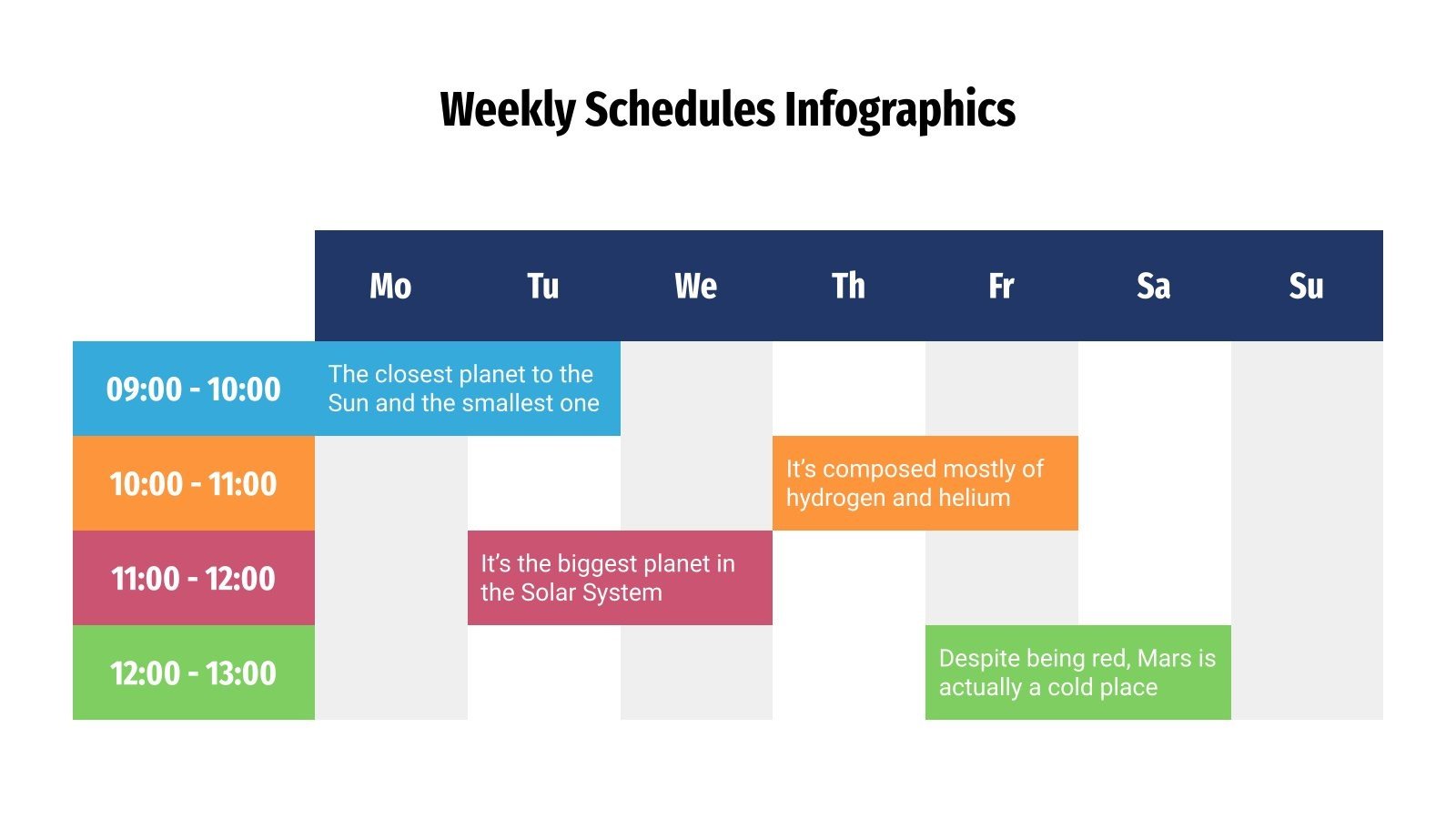 Weekly Schedules Infographics | Google Slides & PowerPoint