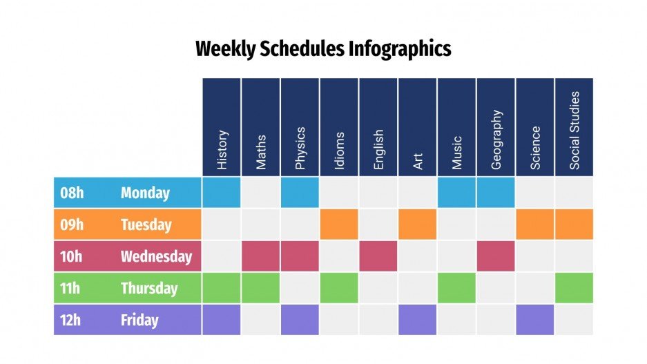 Weekly Schedules Infographics | Google Slides & PowerPoint