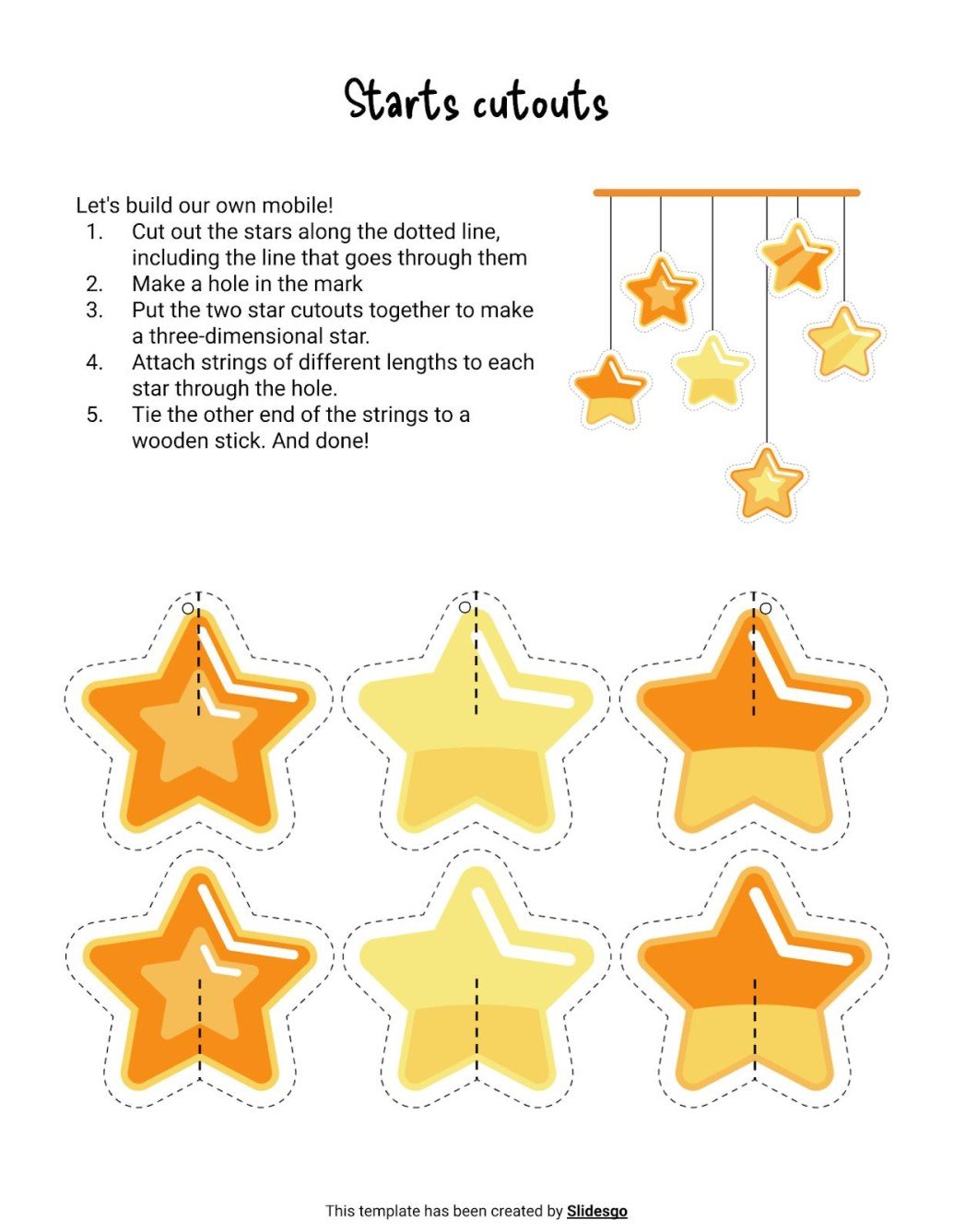 Free Google Slides and PowerPoint templates with stars
