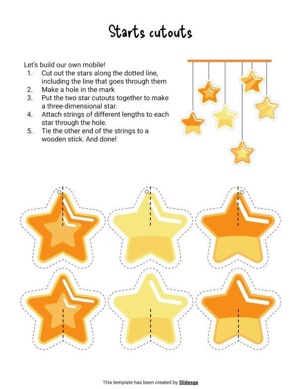 Free Google Slides and PowerPoint templates with stars