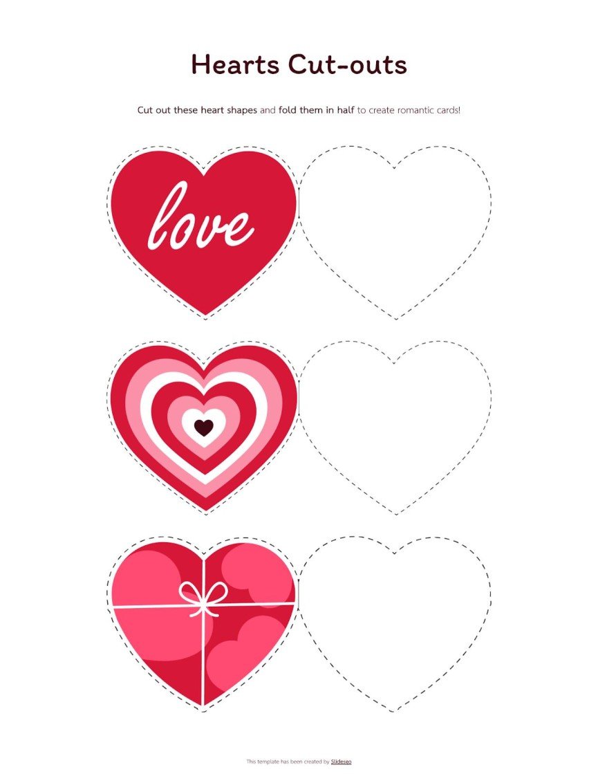 Hearts Cut-outs Template