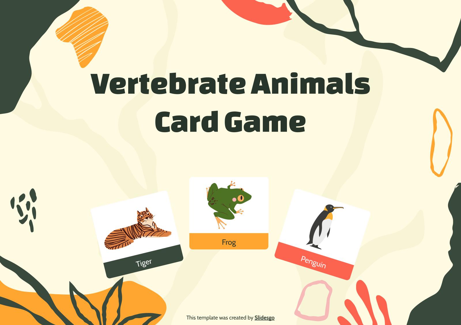 Vertebrate Animals Card Game Presentation