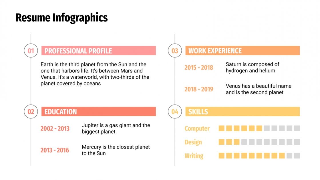 Resume Infographics for Google Slides and PowerPoint