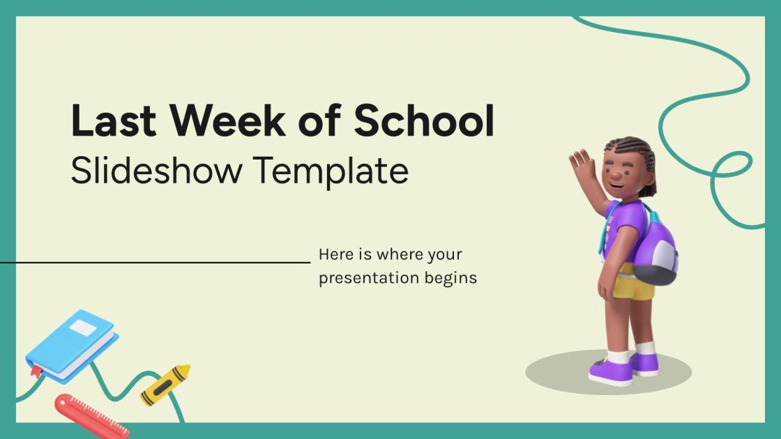 Last Week of School Slideshow Template Presentation