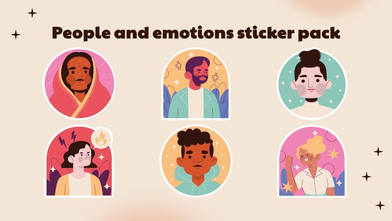 People and Emotions Sticker Pack Template