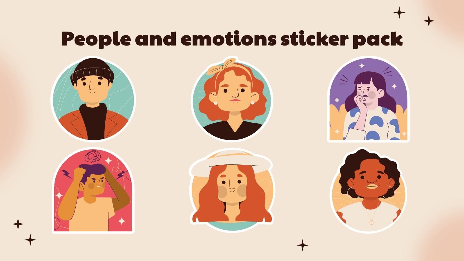 People and Emotions Sticker Pack Template