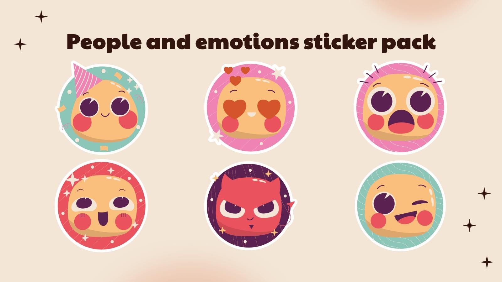 People and Emotions Sticker Pack Template