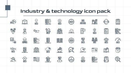 Industry & Technology Icon Pack Template