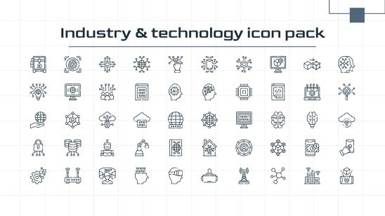Industry & Technology Icon Pack Template