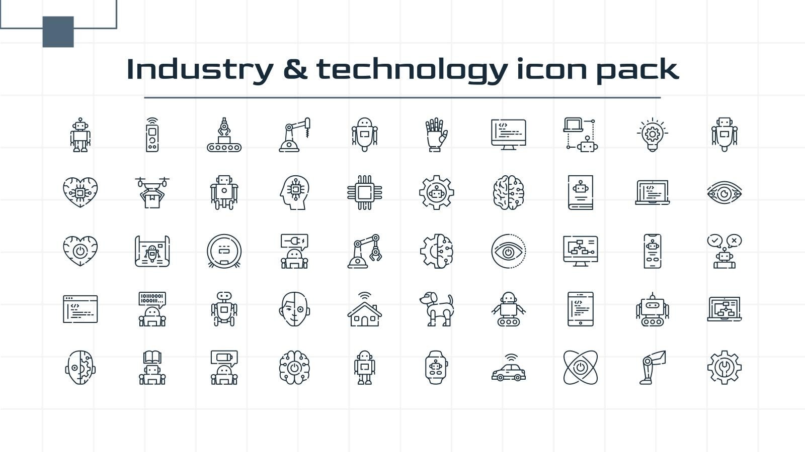 Industry & Technology Icon Pack Template