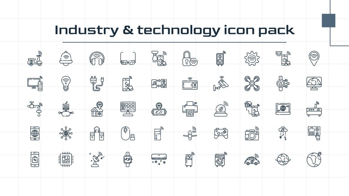 Industry & Technology Icon Pack Template