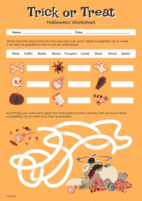 Lilo and Stitch Halloween Worksheet Presentation