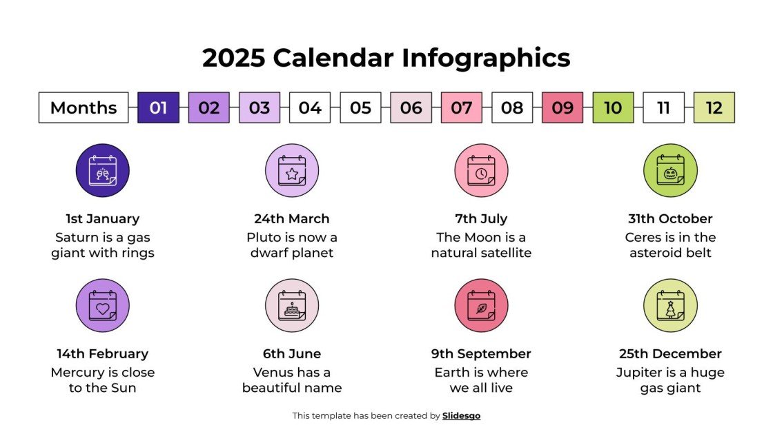 2025 Calendar Infographics Template