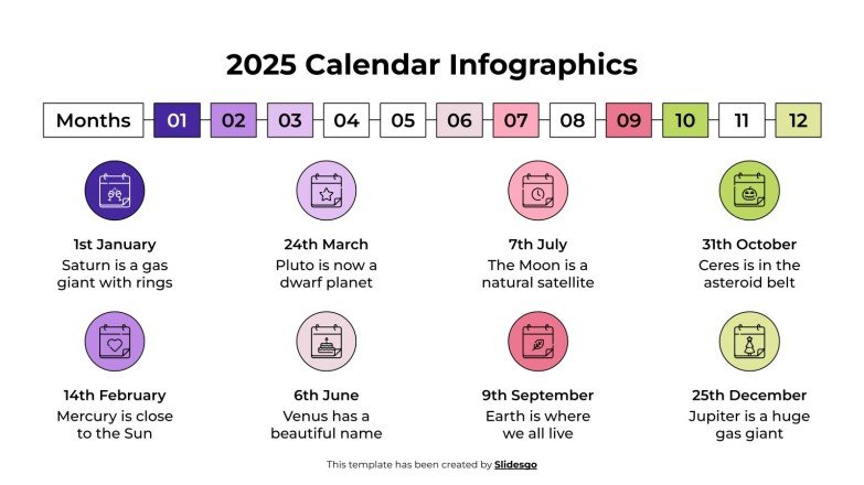2025 Calendar Infographics Template