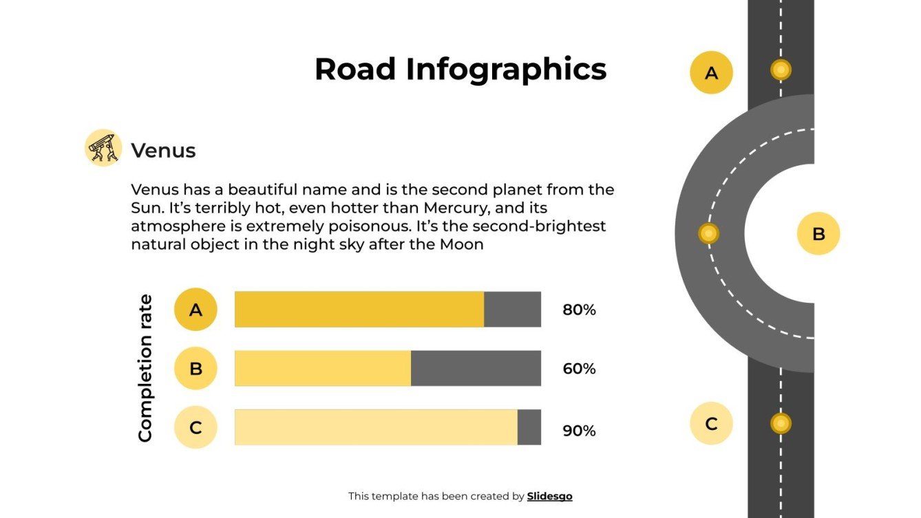 Road Infographics Template