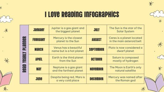 I Love Reading Infographics Template