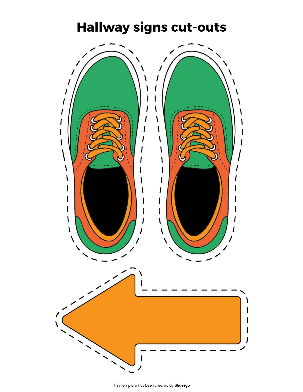 Hallway Signs Cut-outs Template