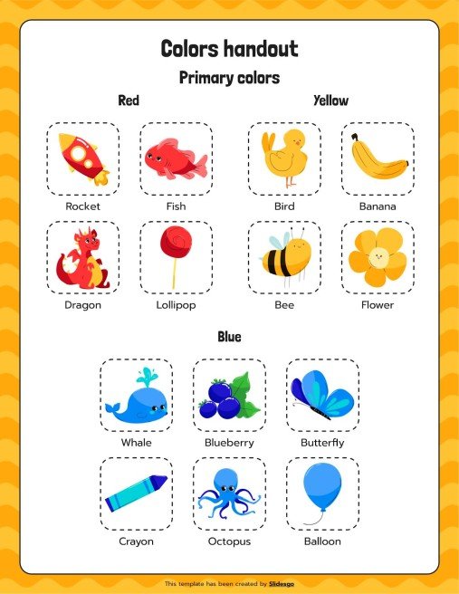 Colors Handout Template