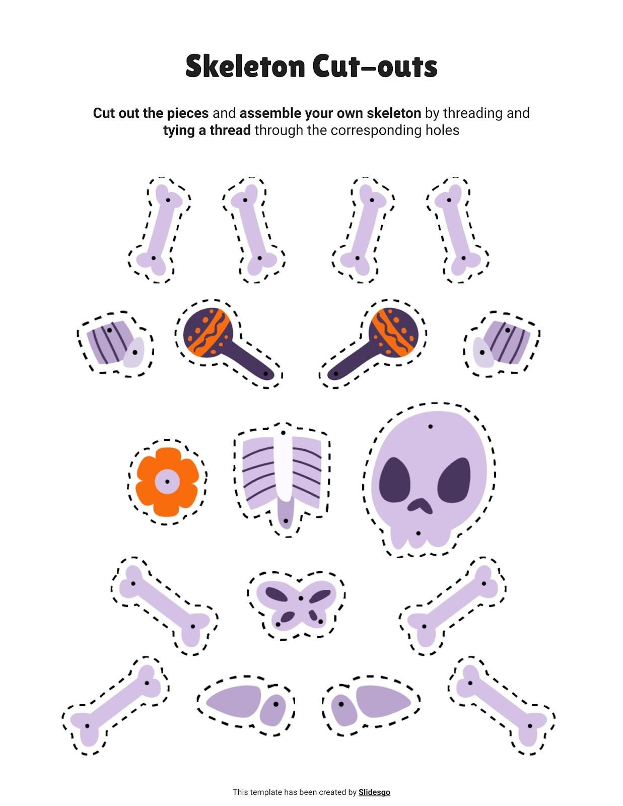 Skeleton Cut-outs Template