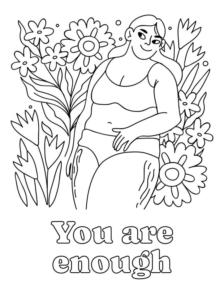 Positive Affirmations Coloring Book Template
