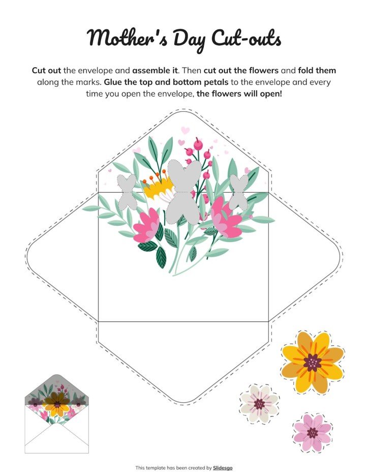 Mother's Day Cut-outs Template