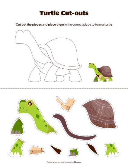 Turtle Cut-outs Template