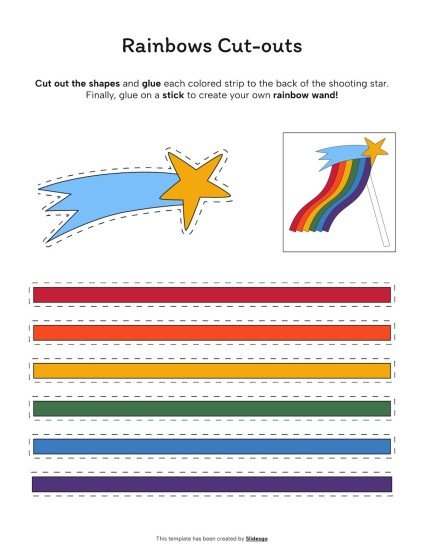 Rainbows Cut-outs Template