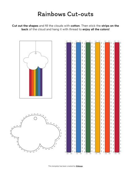 Rainbows Cut-outs Template