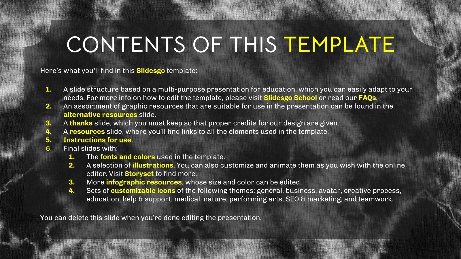 Tie Dye Background Theme | Google Slides & PowerPoint template