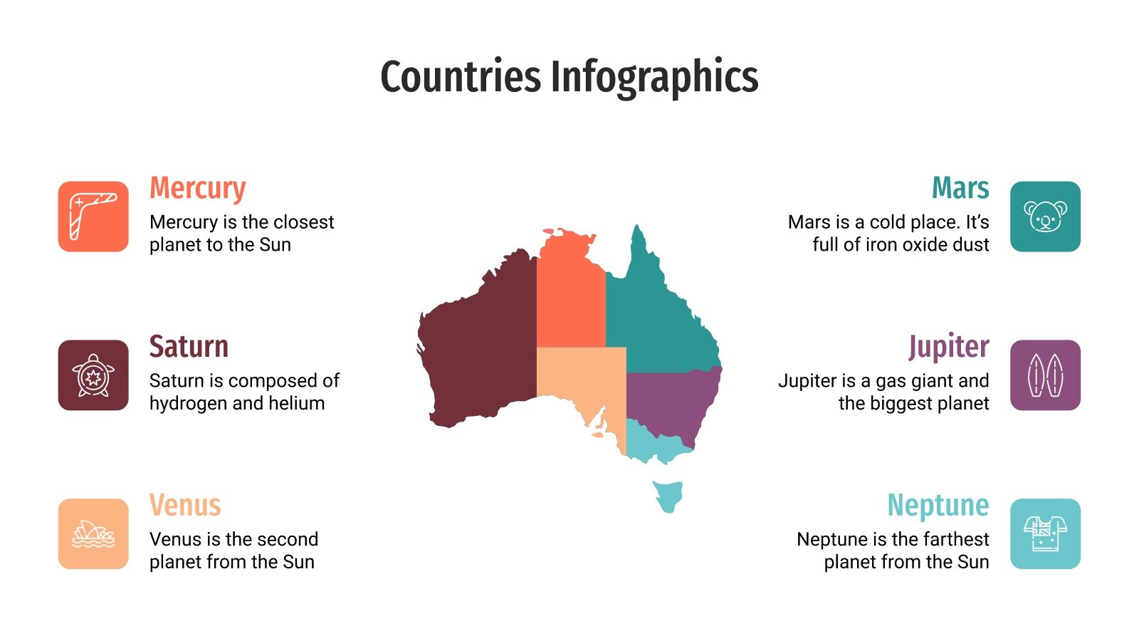Countries Infographics for Google Slides and PowerPoint