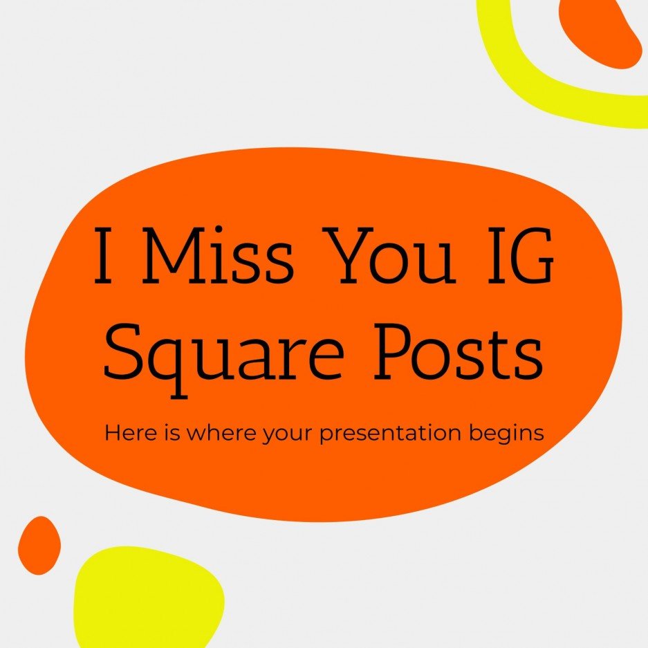 I Miss You IG Square Posts | Google Slides and PowerPoint