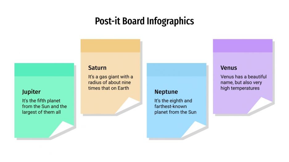 Post-it Board Infographics for Google Slides and PowerPoint