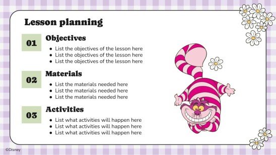 Alice in Wonderland Lesson Plan Presentation