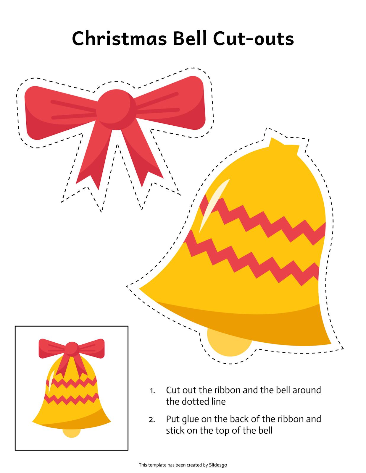 Christmas Bell Cut-outs Template