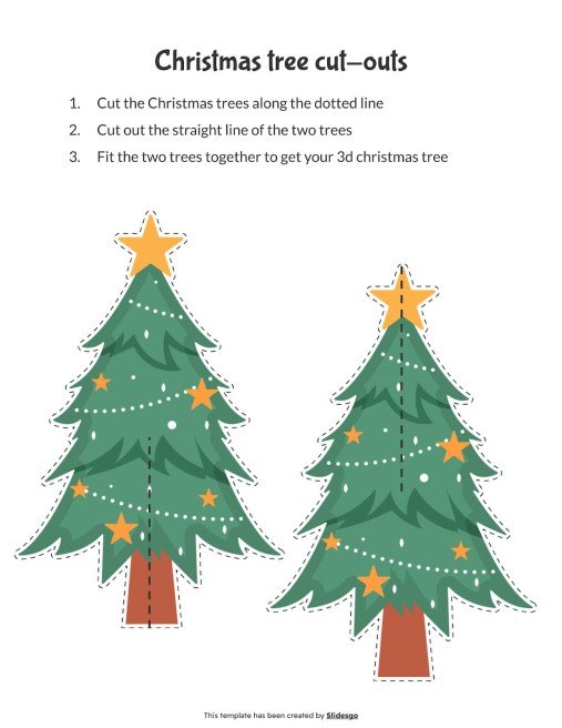 Christmas Tree Cut-outs Template