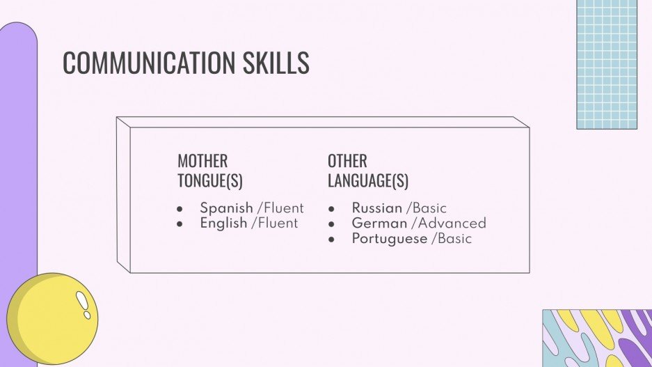 Veilchen Shapes CV | Google Slides & PowerPoint template