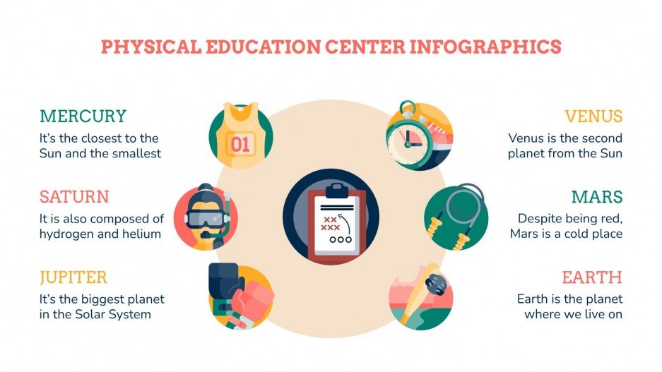 Physical Education Center Infographics | Google Slides & PPT