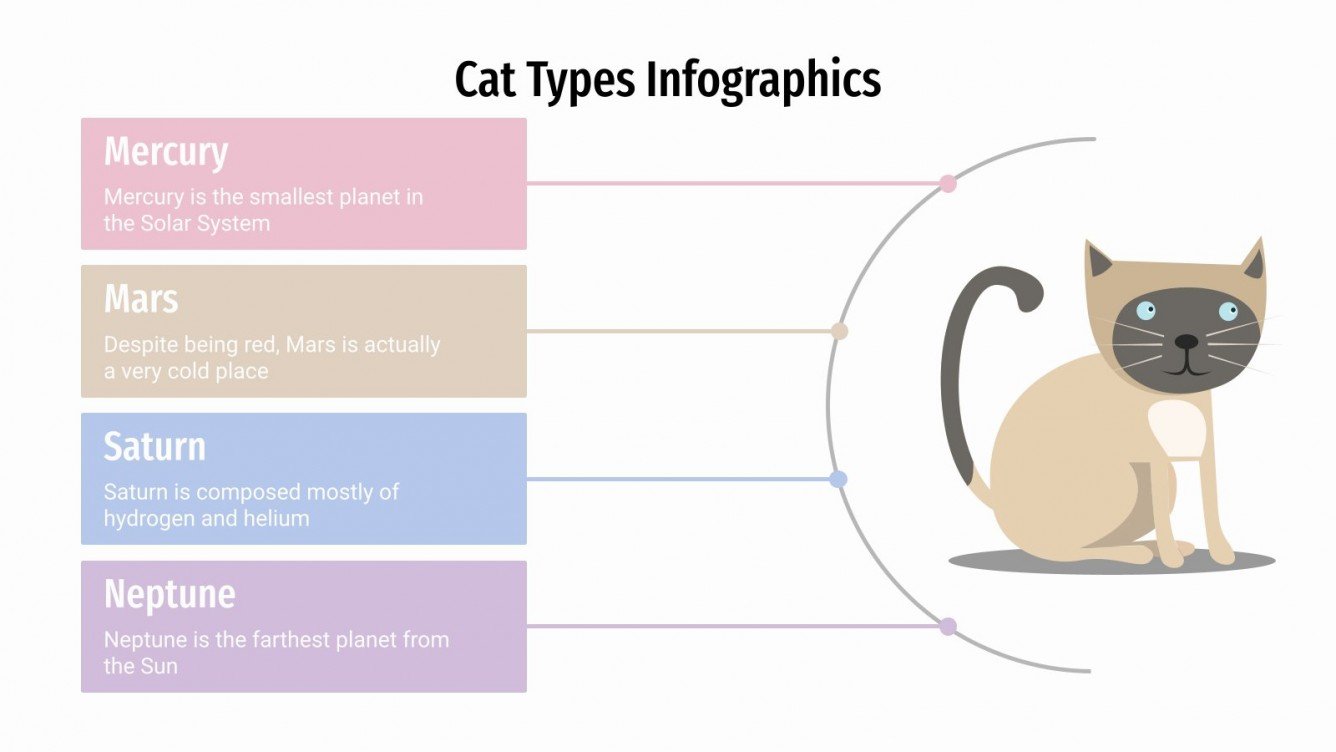 Infographies sur les types de chats | Google Slides e PPT