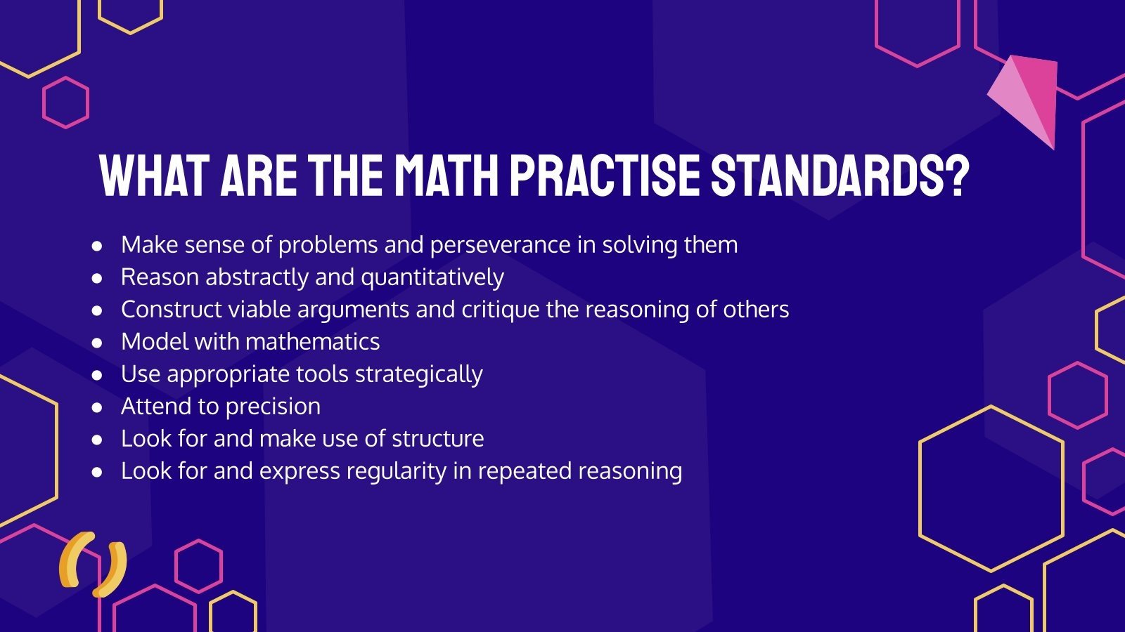 Math Practice Standards | Google Slides & PowerPoint template