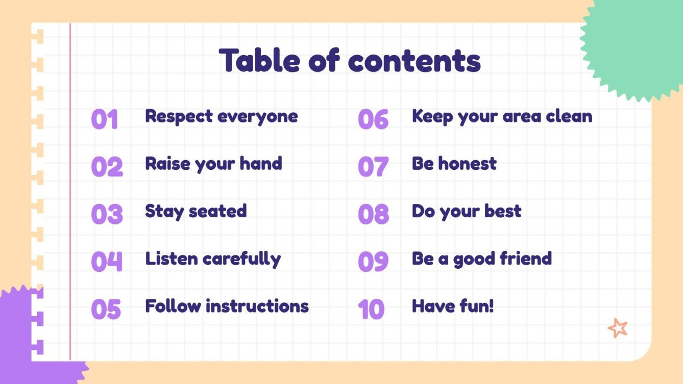 Star Rules for Super Students! Presentation