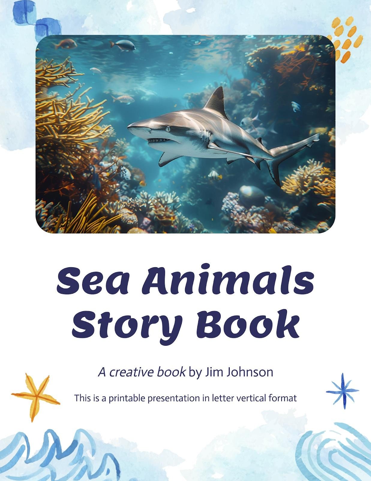 Free Google Slides and PowerPoint templates about sharks