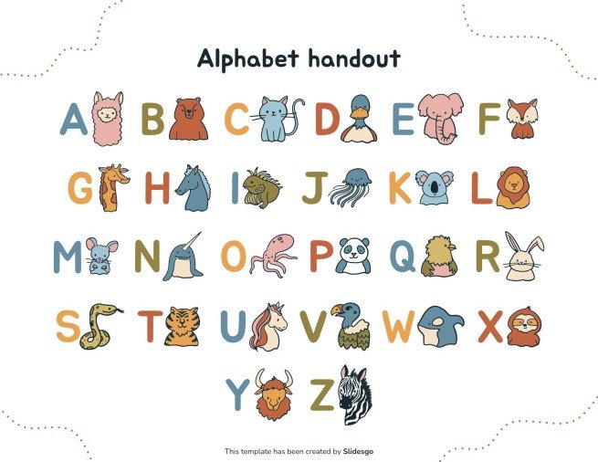 Alphabet Handout Presentation