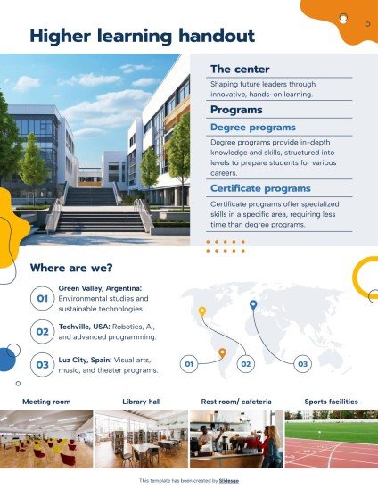 Higher Learning Handout Template