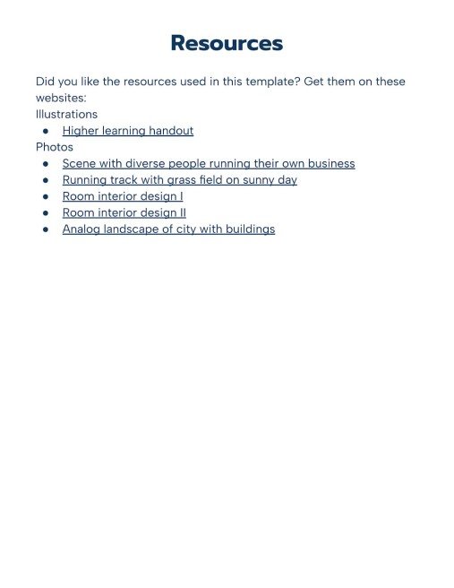 Higher Learning Handout Template