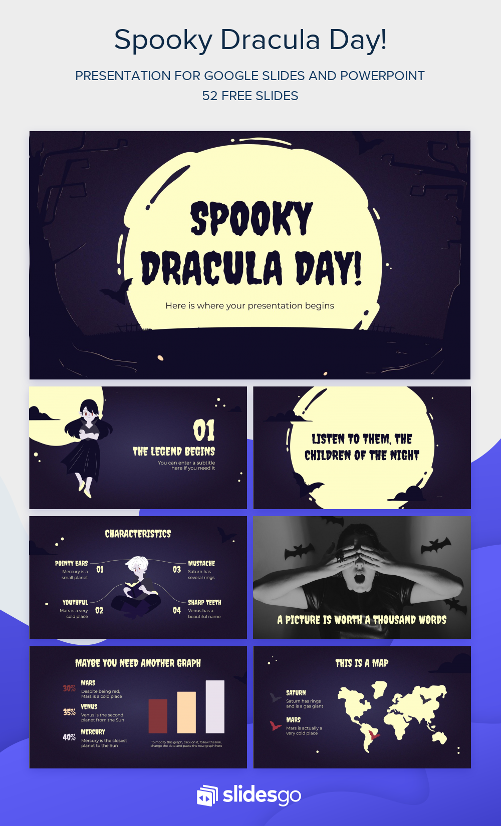 Spooky Dracula Day! | Google Slides & PowerPoint template