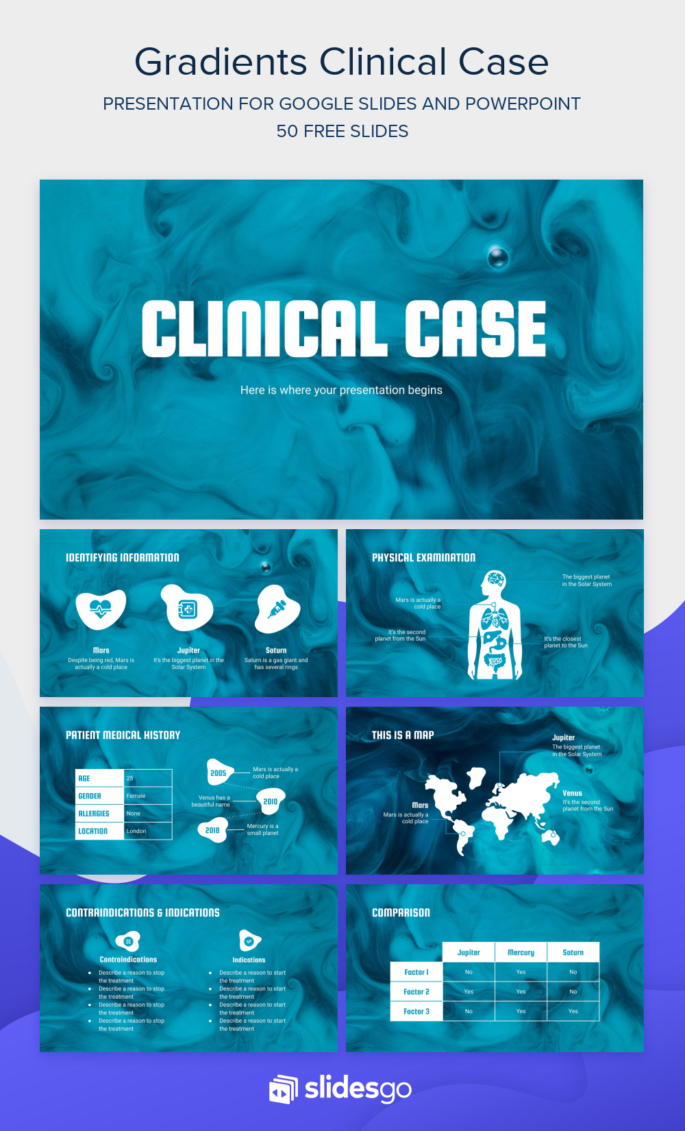 Liquid Gradients Backgrounds Clinical Case | Google Slides